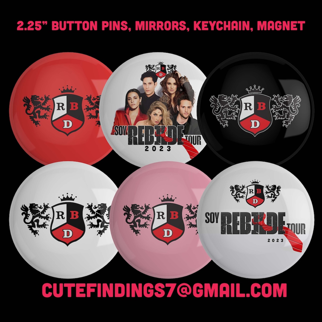 2.25 Rebelde Rbd 2023 Tour. Button Pins, Mirrors, Keychains, Magnets - Etsy UK