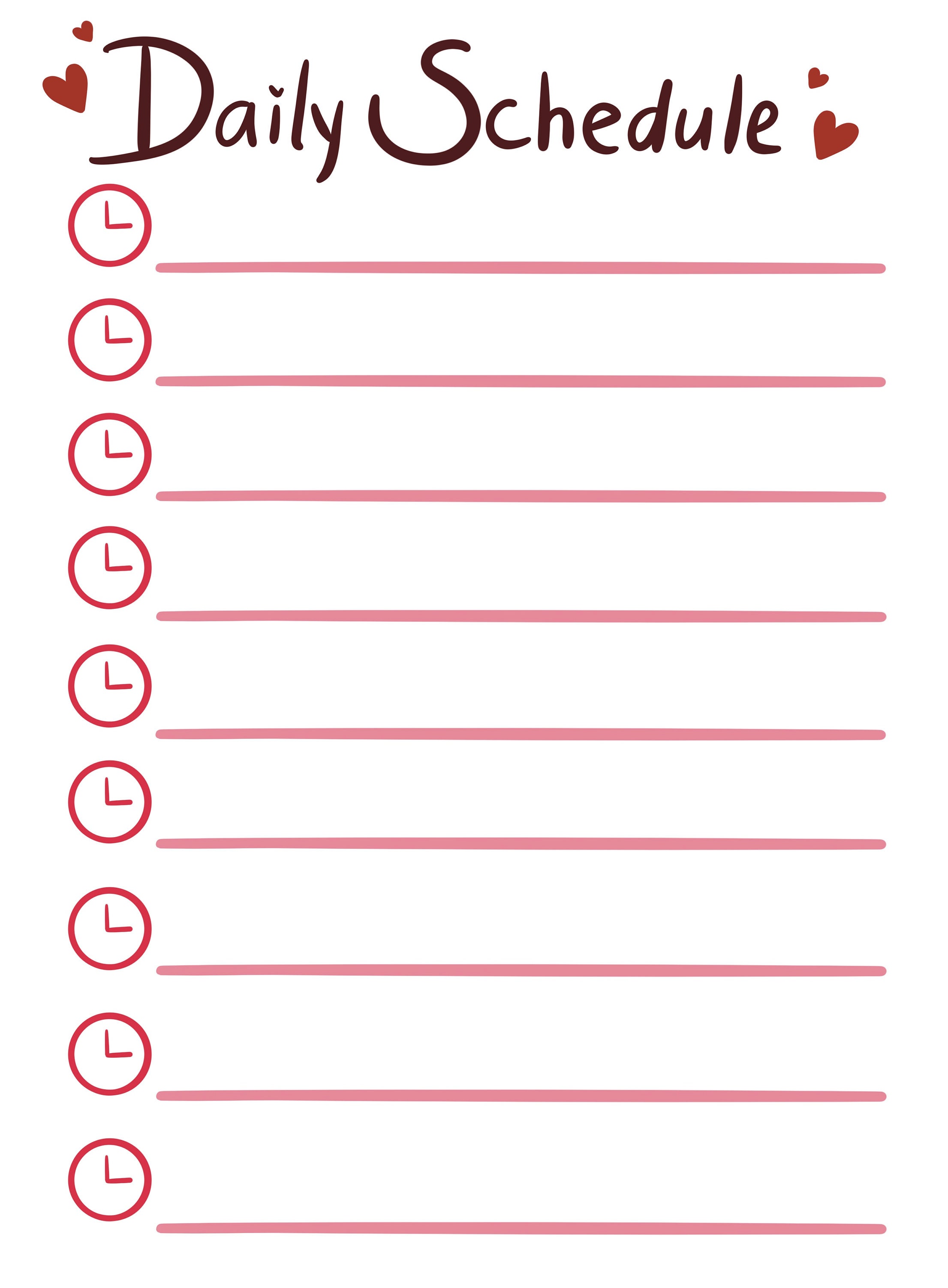 Digital Ready to Print to Do List Daily Schedule 5 Different Styles - Etsy