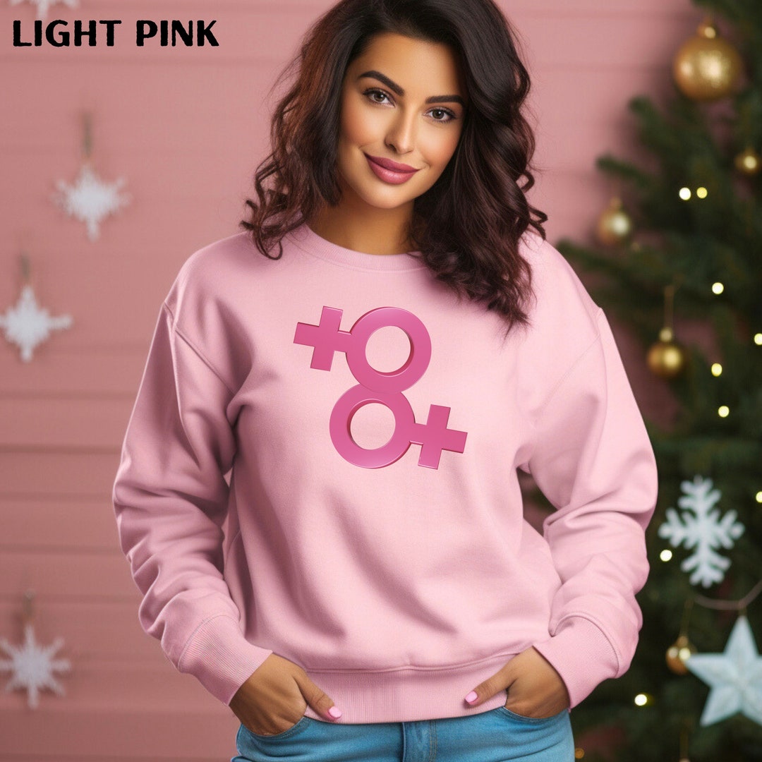 Women's Empowerment Pink Feminist T-shirt, Double Venus Symbol Tee ...