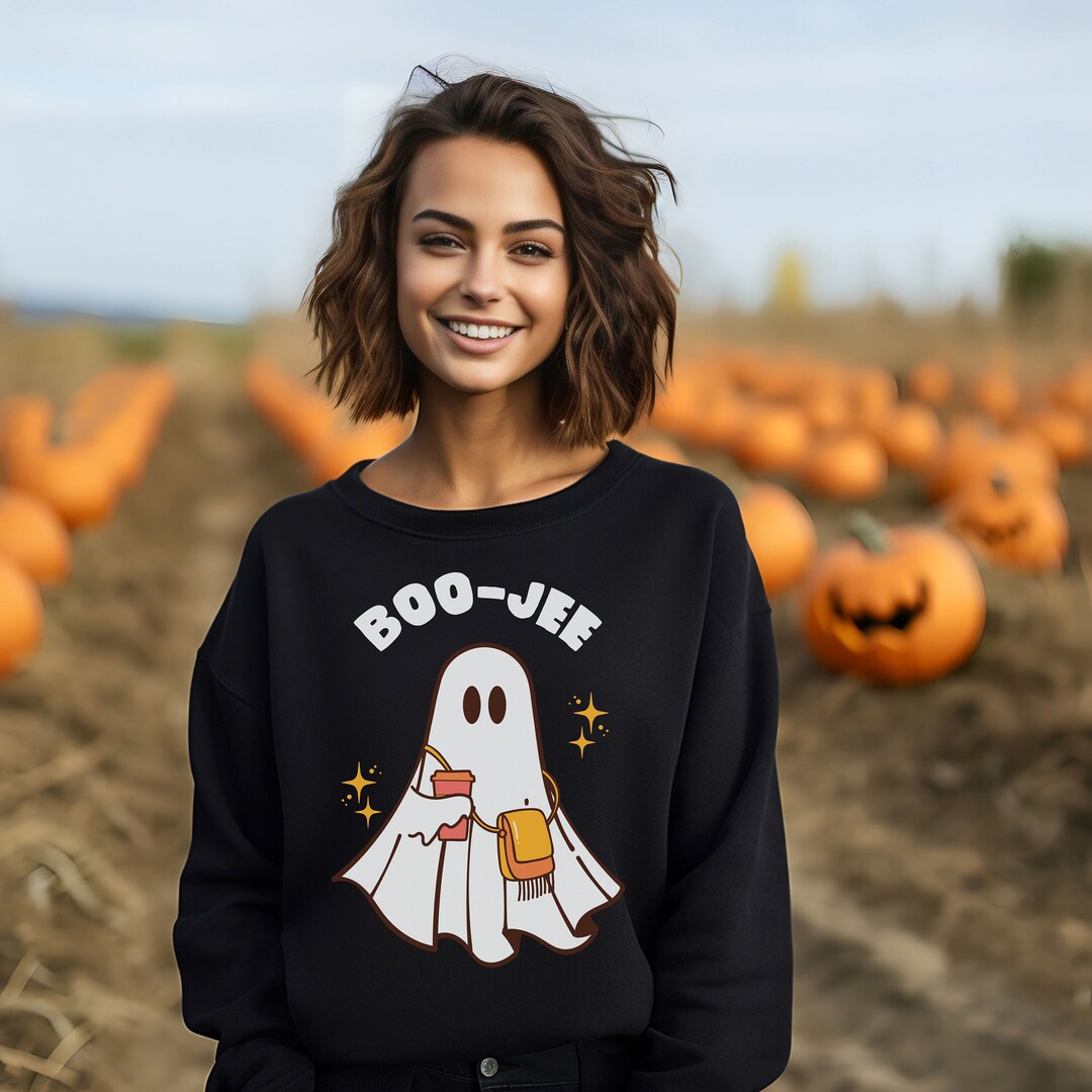 Ghoulishly Stylish Ghost Theme Sweatshirt - Etsy