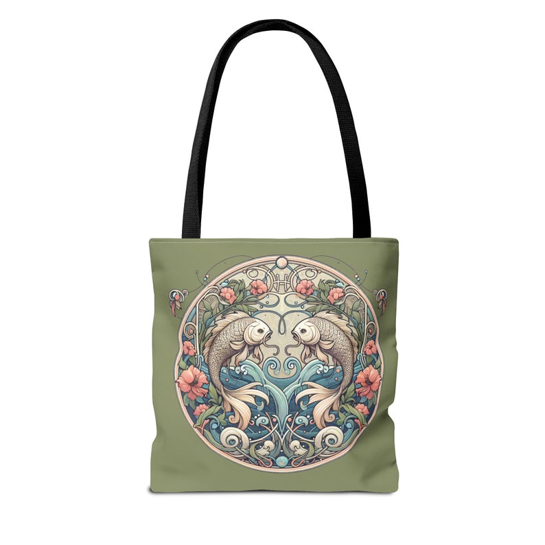 Zodiac Beach Art Tote Bag, Astrology Design Accessory, Artistic Tote ...