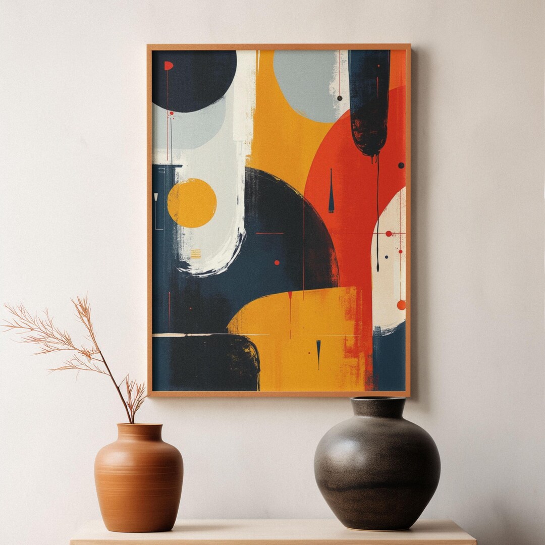 Visual Reality Abstract Poster, Representational Lines, Shapes, Colors ...