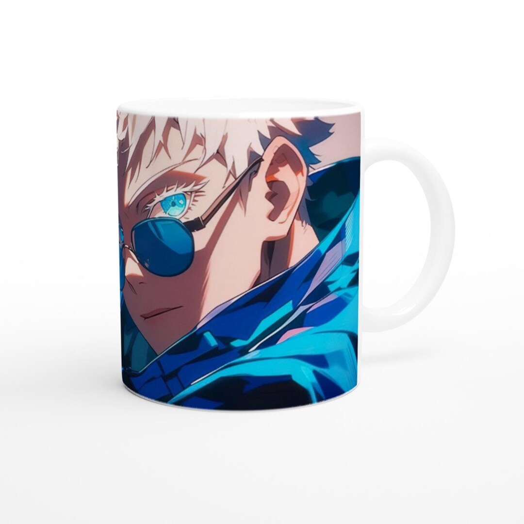 Anime Design, Gojo Inspired Graphic Print, 11oz Ceramic Mug, Anime Fan ...