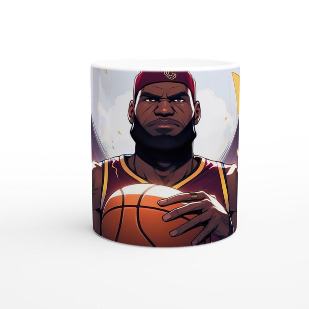 Anime-style Lebron James Mug, Sports Gift, Basketball Fan, Unique Anime ...