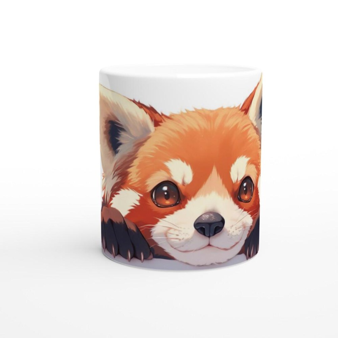 Snazzimal Society, Red Panda, Mugs, White 11oz Ceramic Mug, Kitchen ...