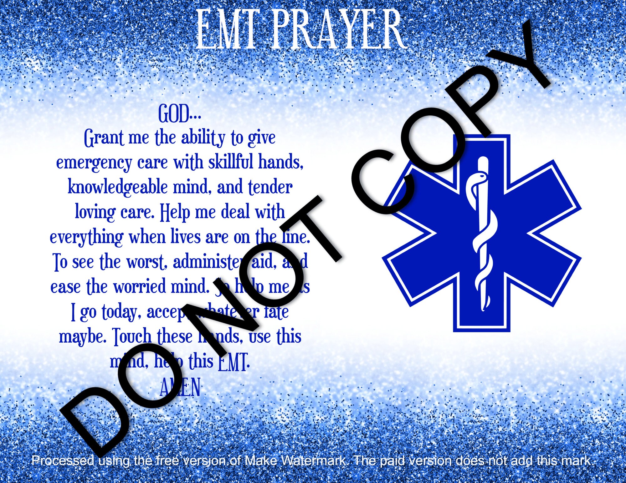 Emt Prayer