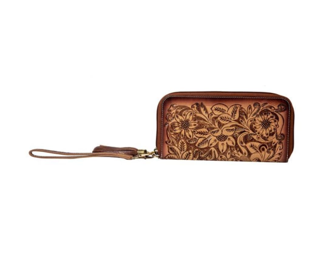 Myra Bag: S-8093 magnolia Grove Hand-tooled Wallet - Etsy