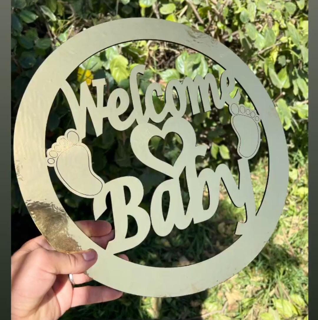 File Decoupe Laser Dxf Welcome Baby PNG . SVG . PDF 30CM X - Etsy