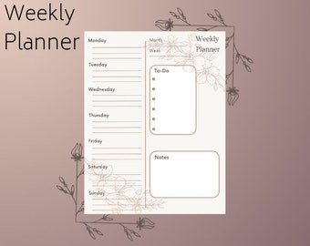 Digital Weekly Planner Digital Printable Goodnotes for - Etsy