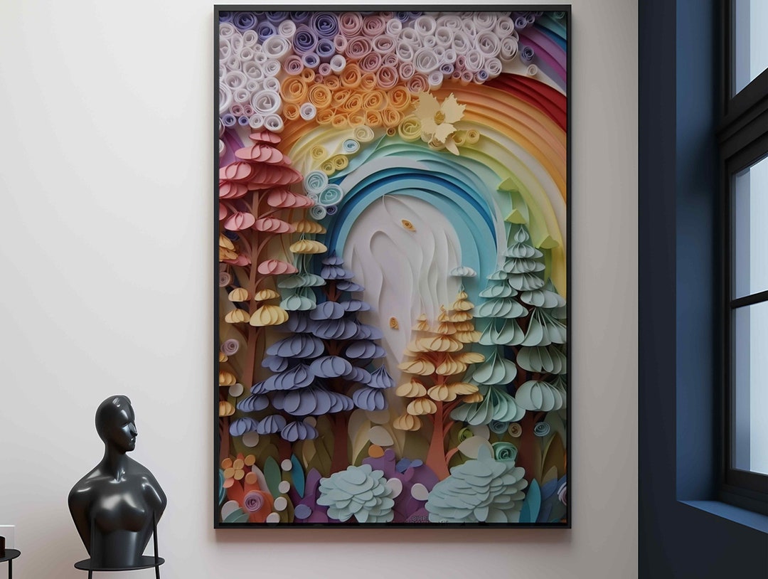 Illustration Colorful Fantasy Wall Art-fantasy Print-etsy Wall Art ...