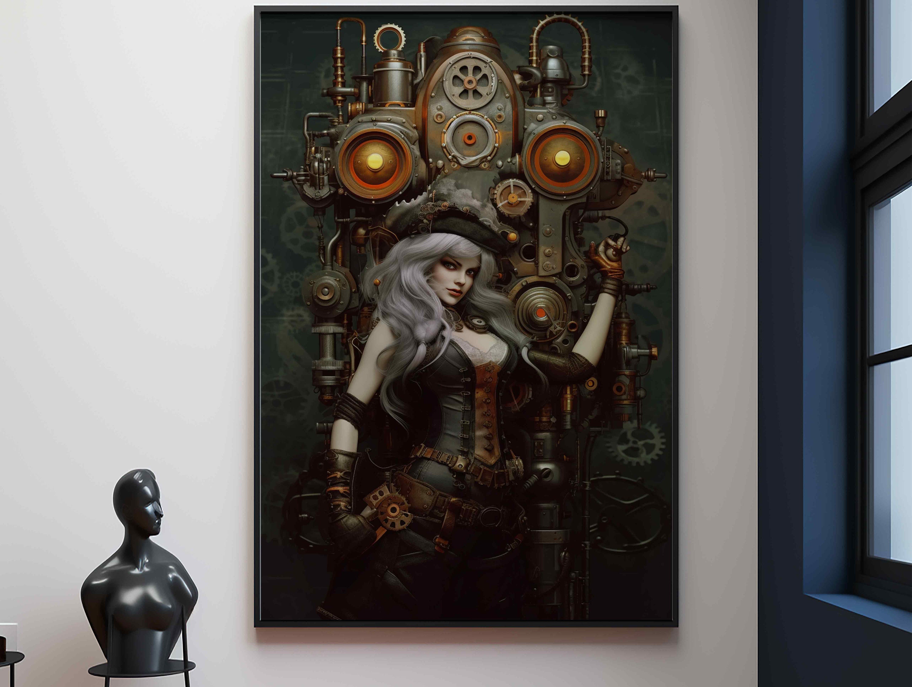 Steampunk Queen Steampunk Sci-fi Art-abstract Digital Print-steampunk ...