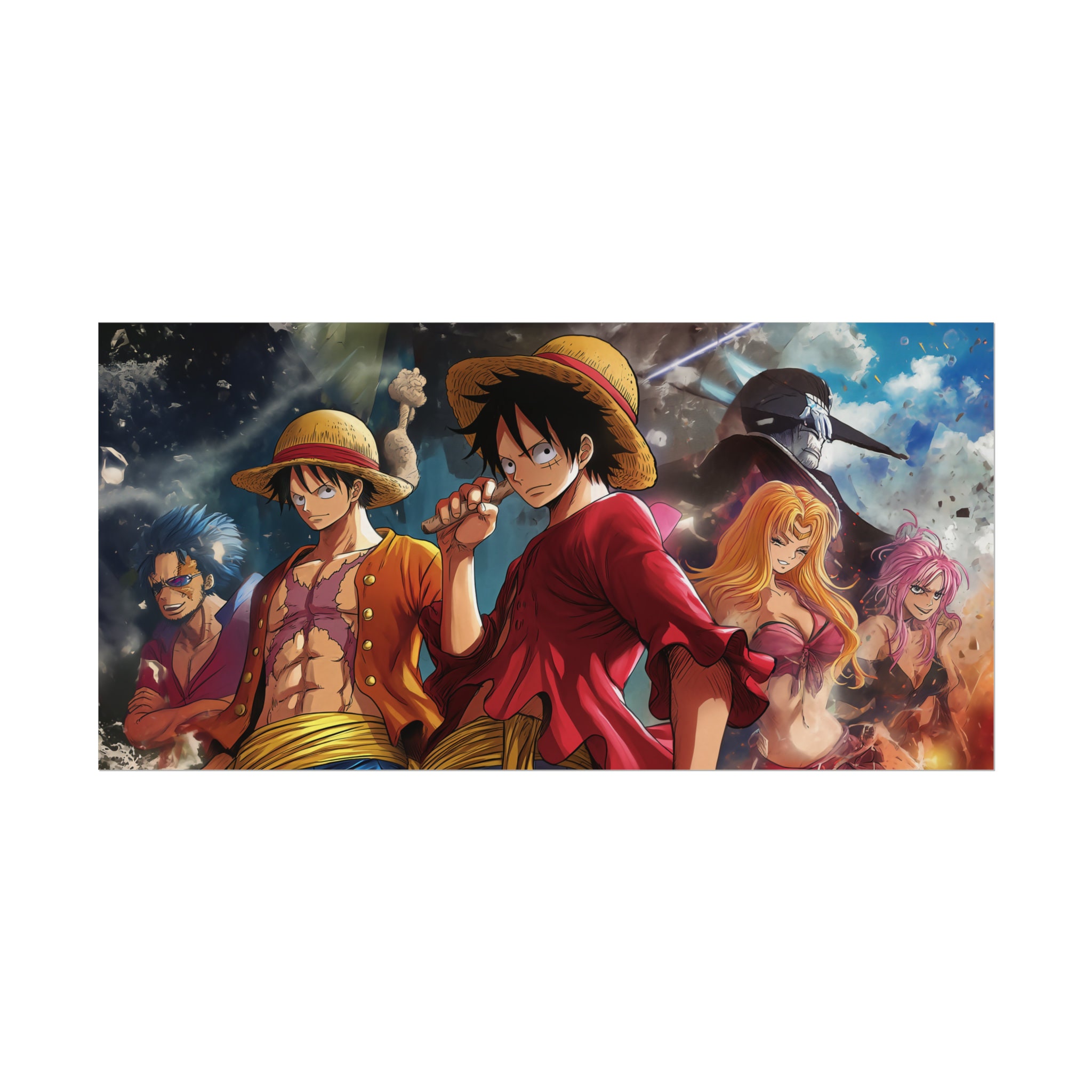 Anime Poster Manga Wallpaper Pose Textured Watercolor Matte Posters ...