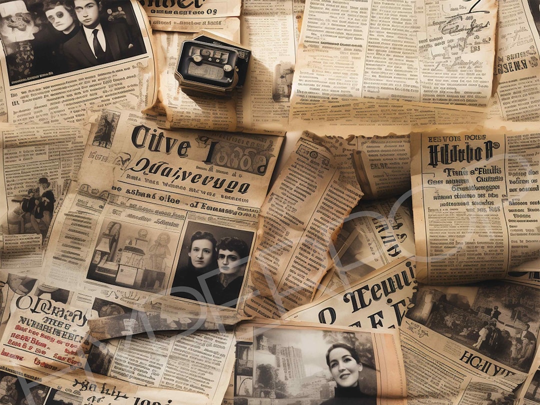Old Newspaper Clippings Seamless Pattern Design Gift Wrapping, Diary ...