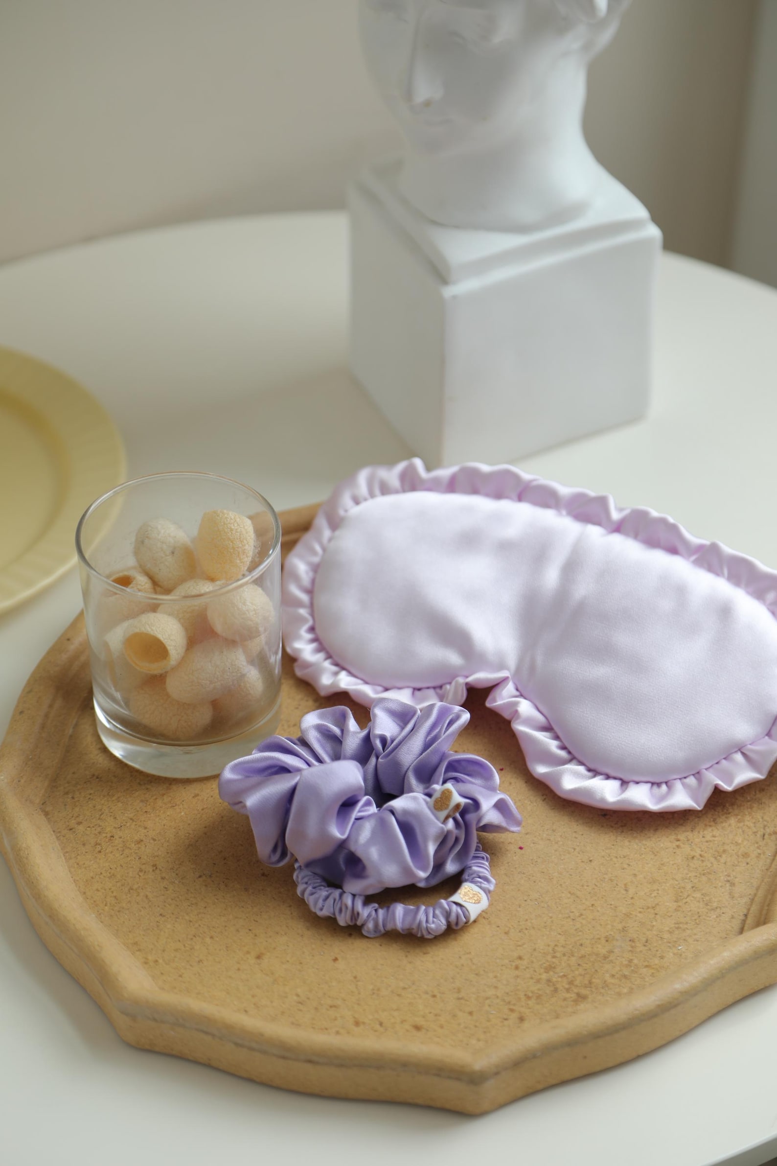 Satin Ruffle Sleeping Masks Customizable Initials - Etsy