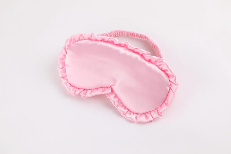 Satin Ruffle Sleeping Masks Customizable Initials - Etsy