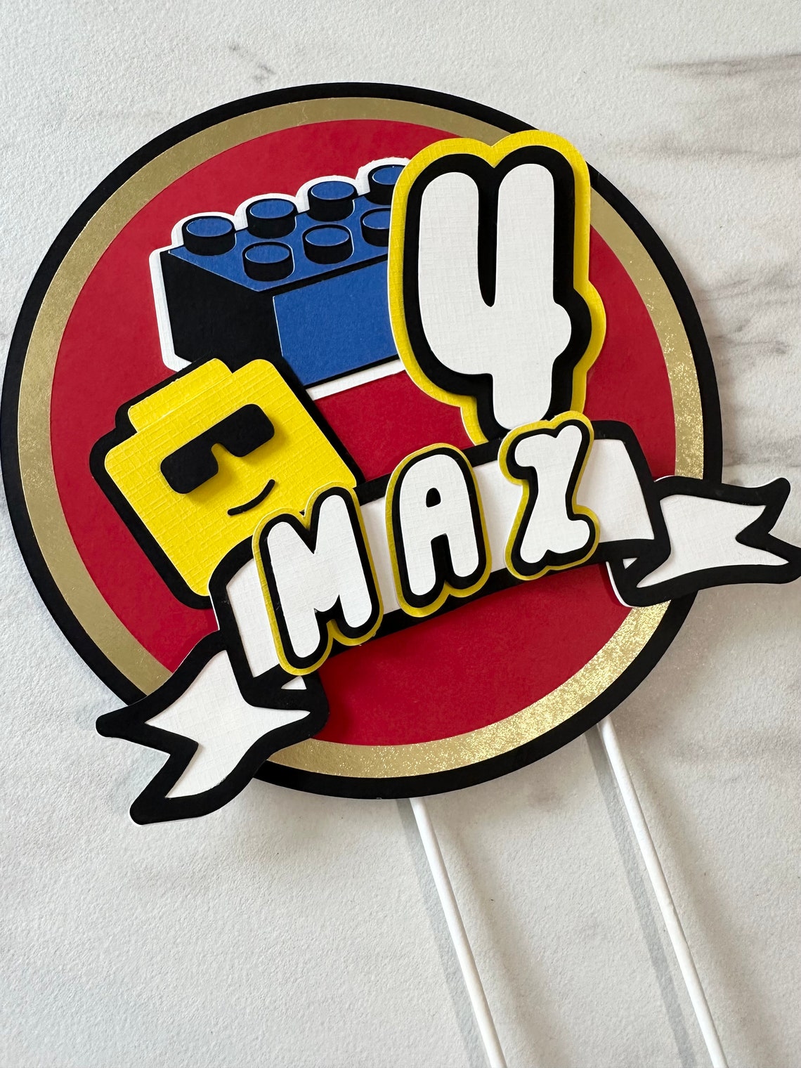 Building Blocks Cake Topper - Etsy