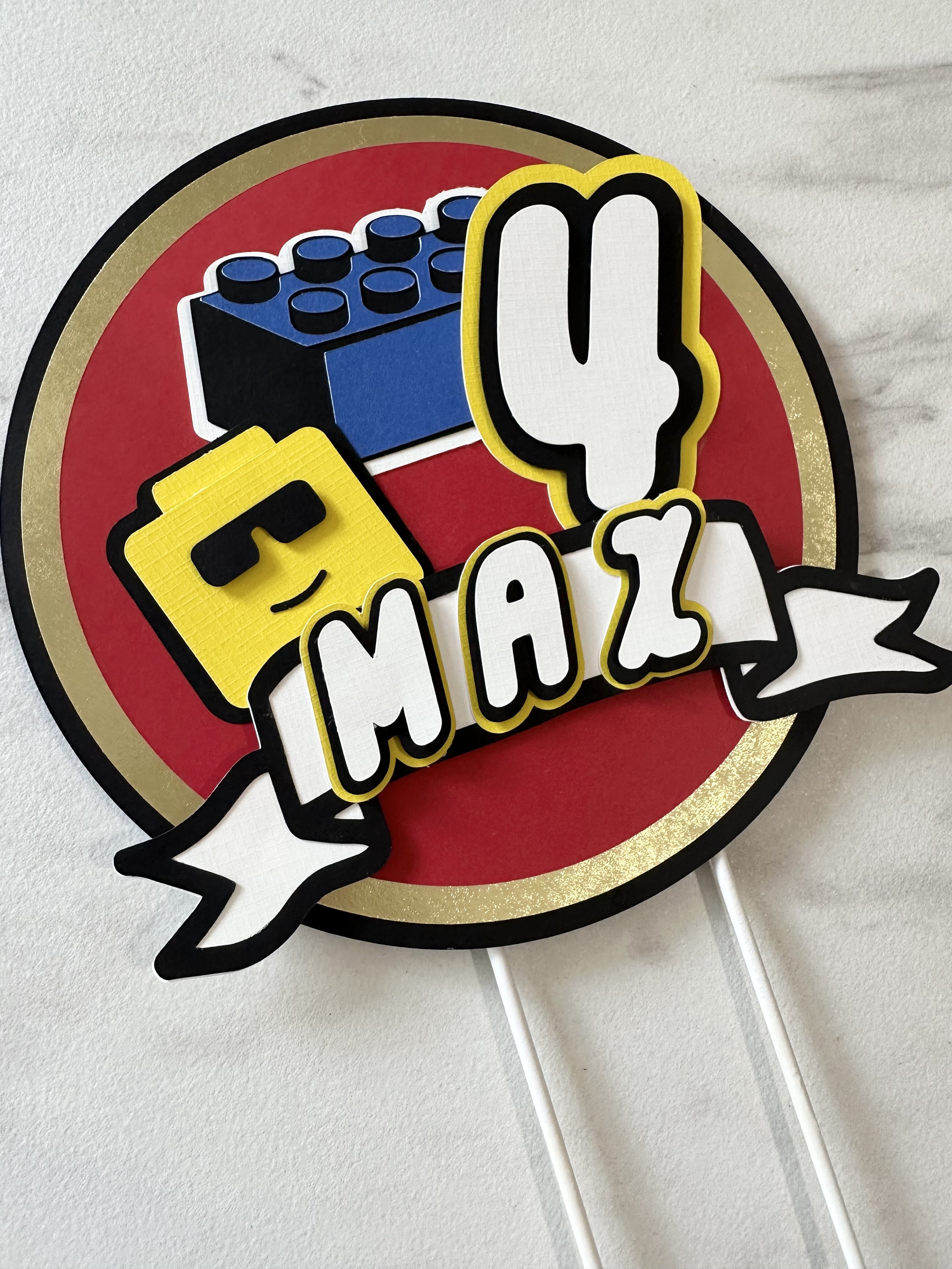 Building Blocks Cake Topper - Etsy