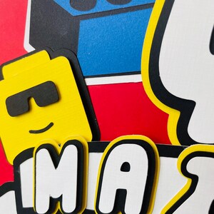 Building Blocks Cake Topper - Etsy