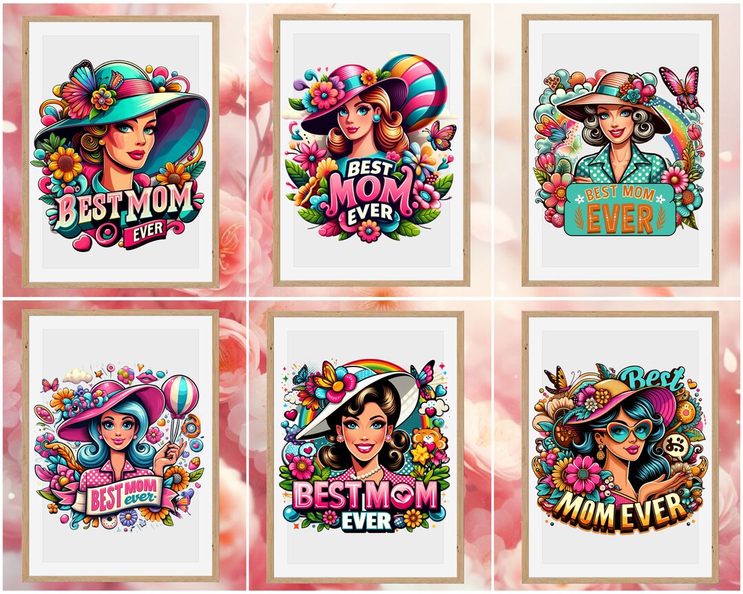 6 Png of the Best Mom in the World, Day Sublimation, Mom Shirt, Floral ...