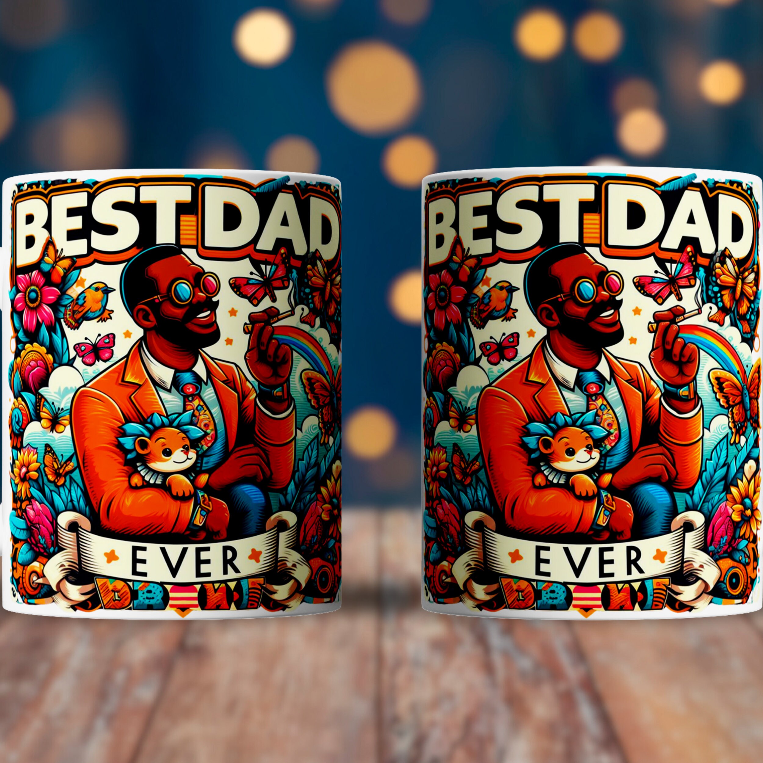 5 Best Dad Ever Png, 3D Mug Wrap for Parents, 3D Designs for 11 and 15 ...