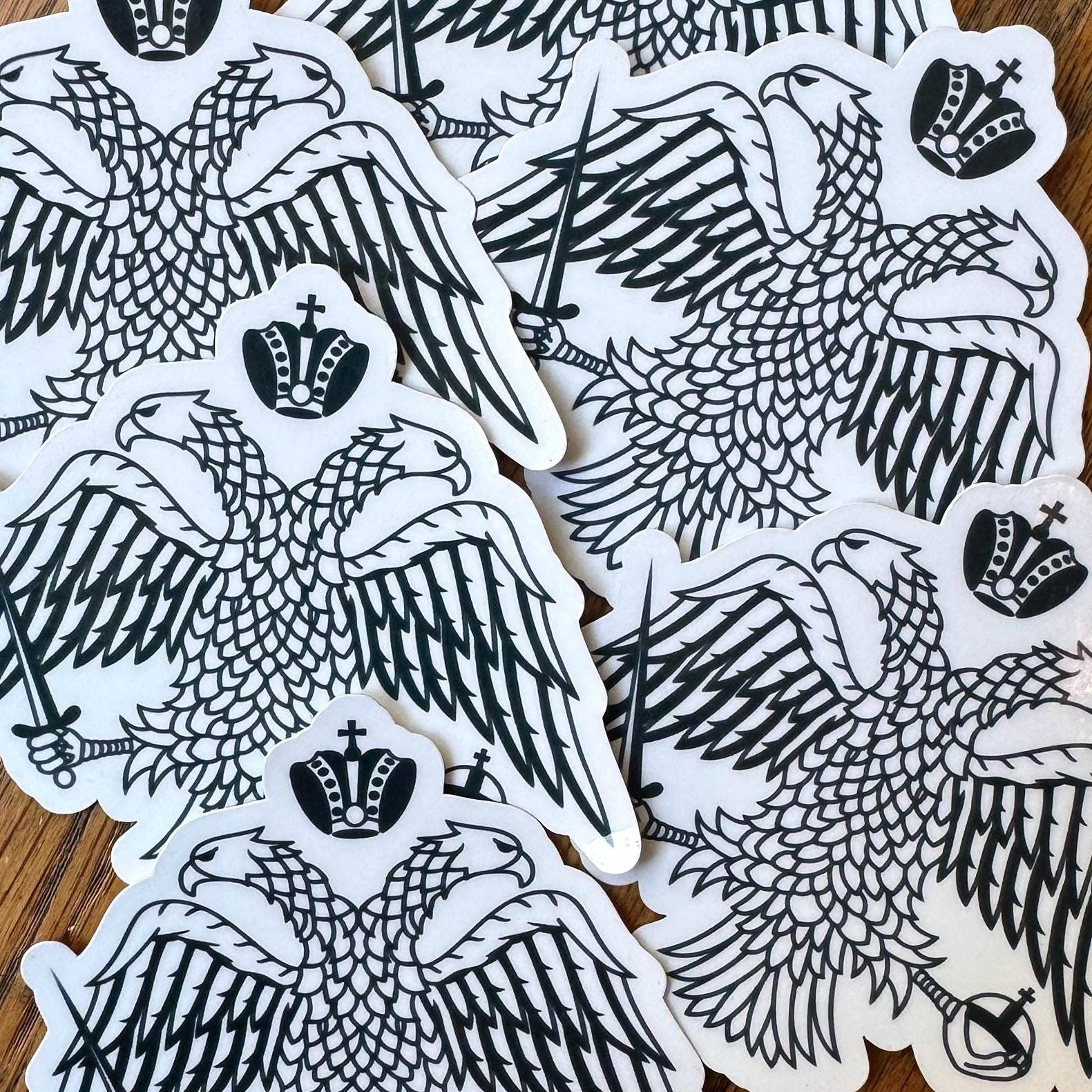 Orthodox Double Headed Eagle Vinyl Sticker (white) - Etsy