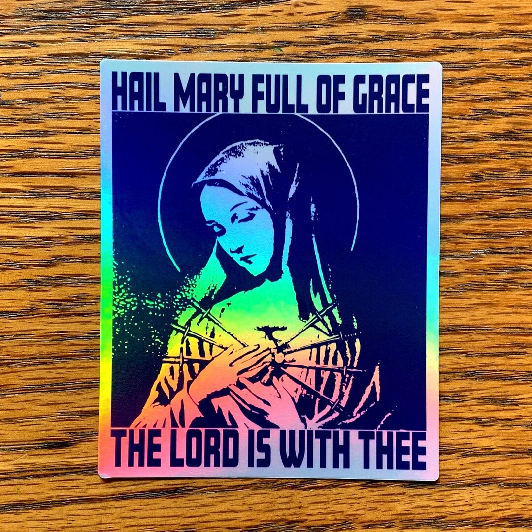 Hail Mary Holographic Vinyl Sticker - Etsy