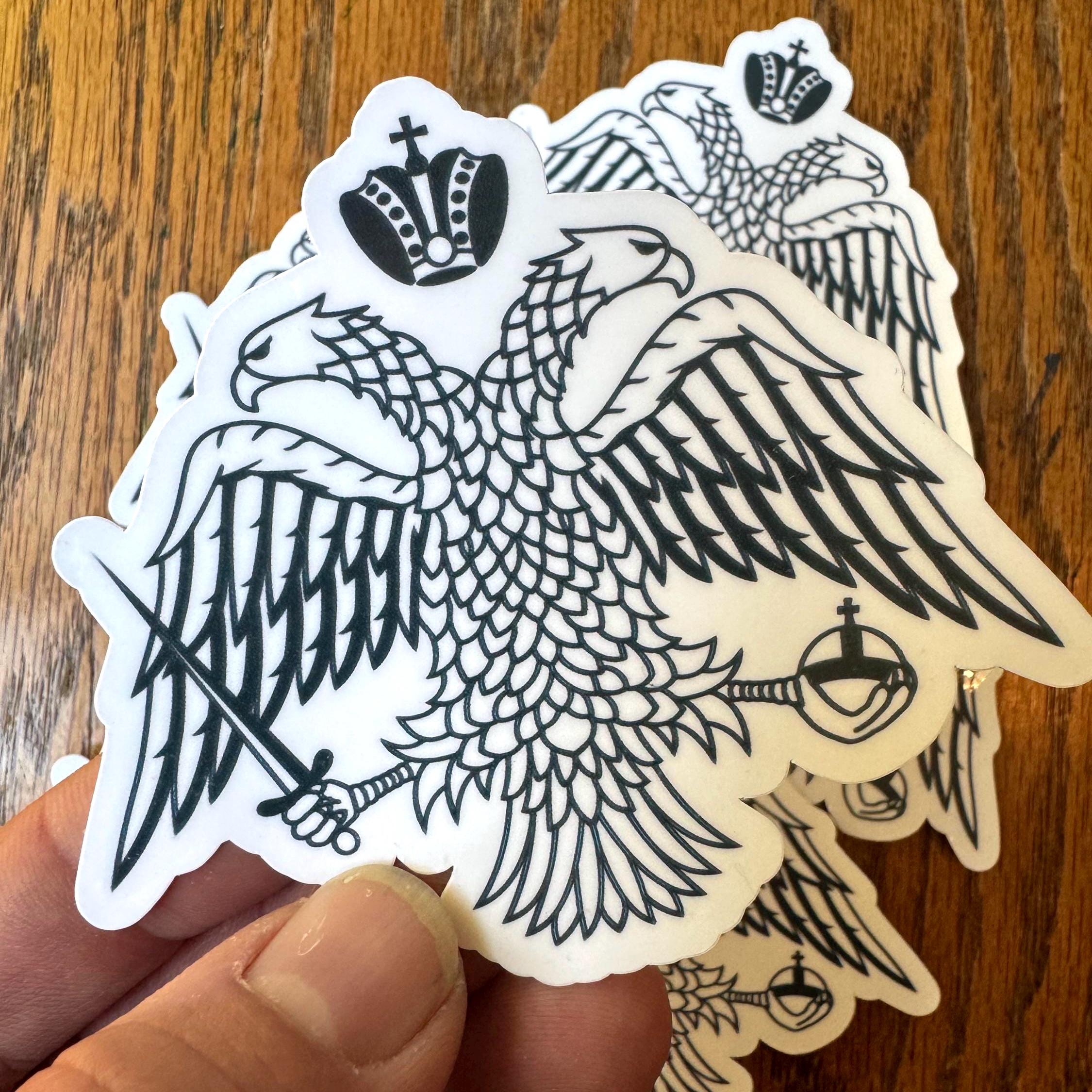 Orthodox Double Headed Eagle Vinyl Sticker (white) - Etsy