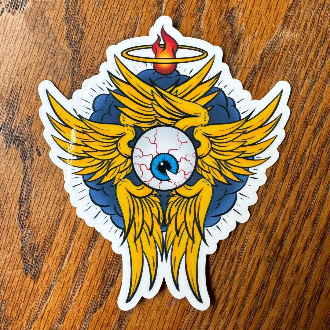 Winged Seraphim Vinyl Sticker - Etsy
