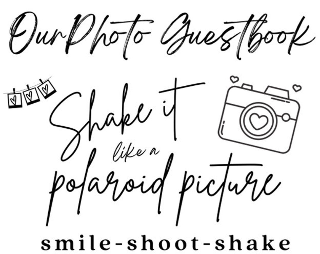 Wedding Guest Photo Book Sign - Etsy