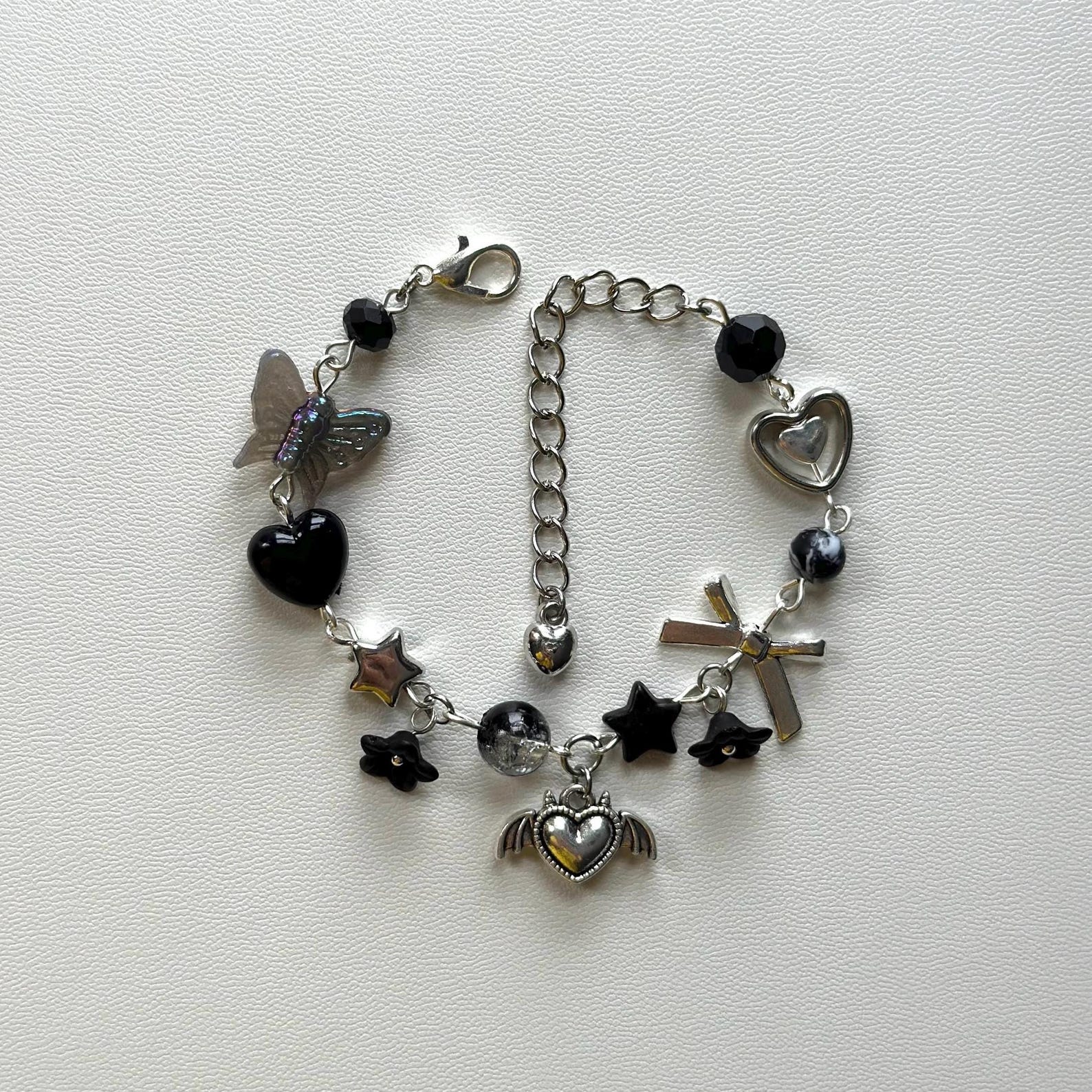 Gothic Black Heart Bracelet Grunge Emo Alt Jewelry, Handmade Gifts for ...