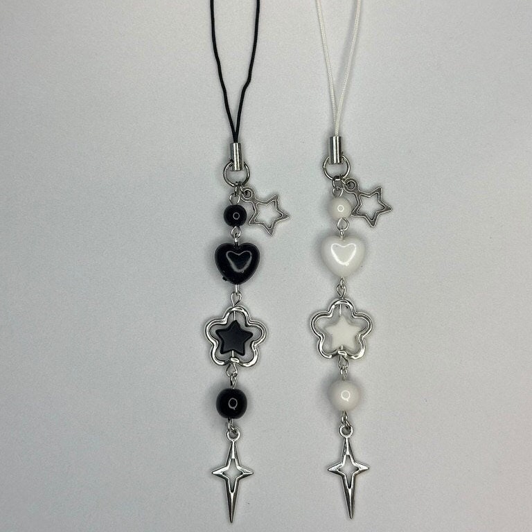 Matching Y2K Phone Charms Friendship Gifts Match, Black White Yin Yang ...