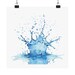 Minimalist Water Splash Poster Elegant Modern Wall Art for Home Decor ...