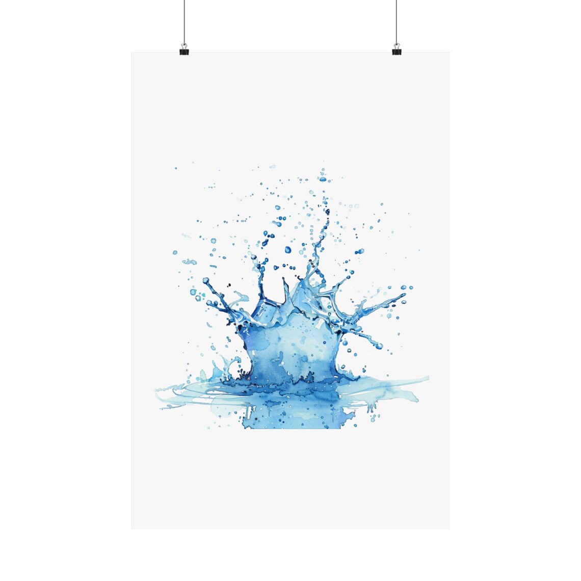 Minimalist Water Splash Poster Elegant Modern Wall Art for Home Decor ...