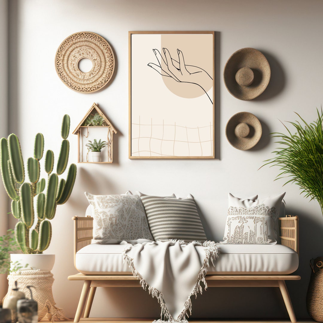 Drawing Woman Hand Line Art, Line Art, Minimalist Print, Family Hands ...