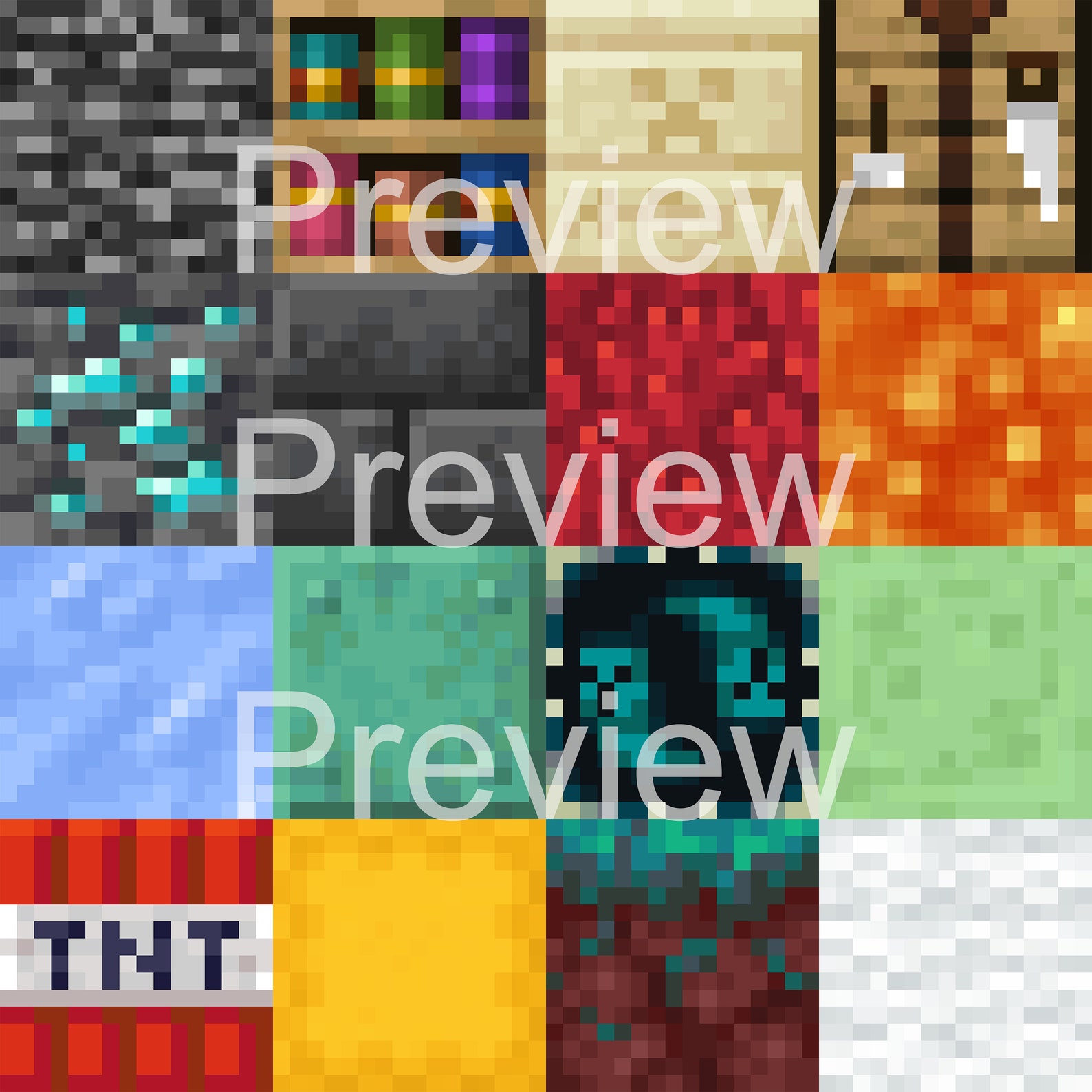 430 Minecraft Digital Papers, Png, Pixels, Cliparts, Videogame, Paper ...