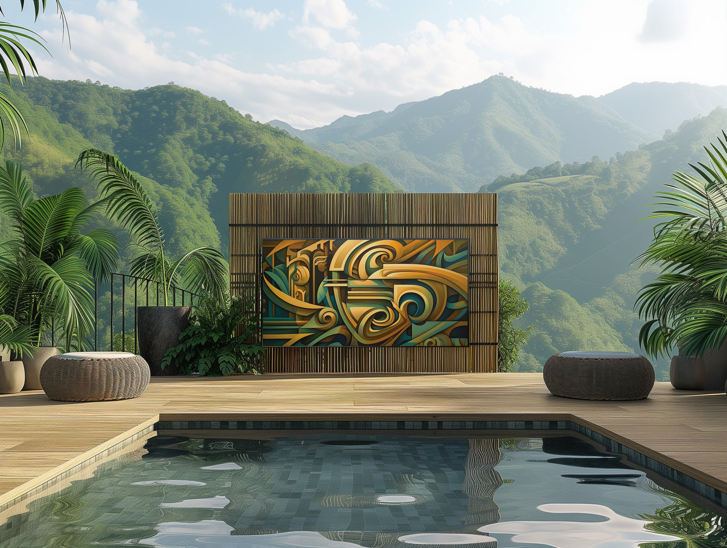 Samsung Frame Art TV Polynesian Abstract Painting - Etsy