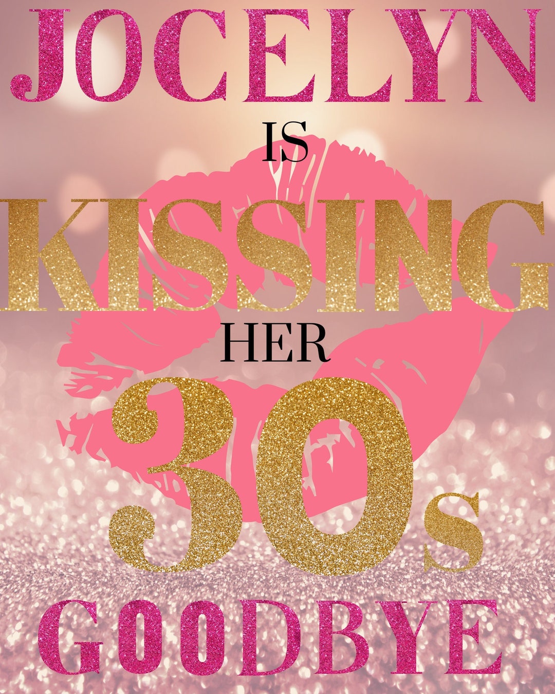 Kissing Your 30's Goodbye! - Etsy
