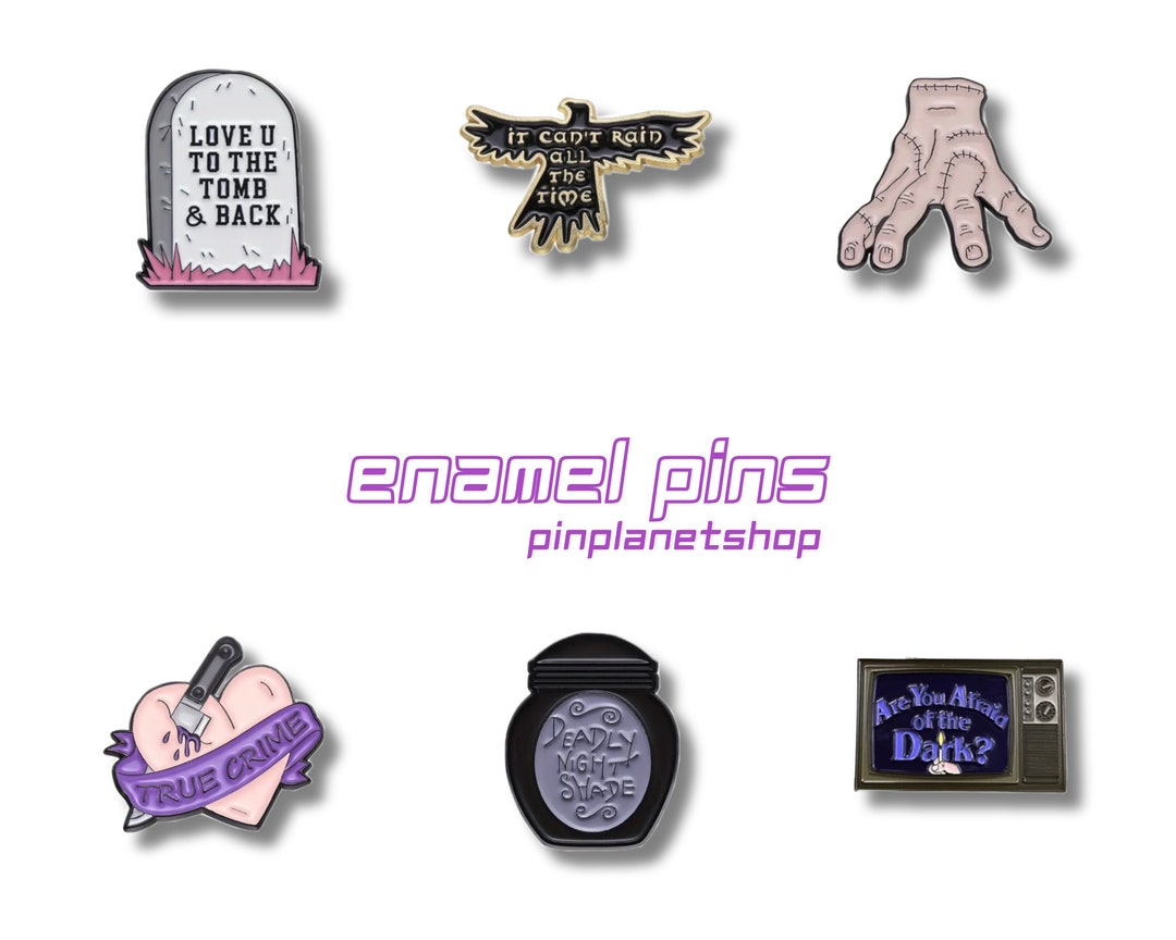 True Crime Enamel Pins - Love Enamel Pin - Horror Themed Pins - Thing ...