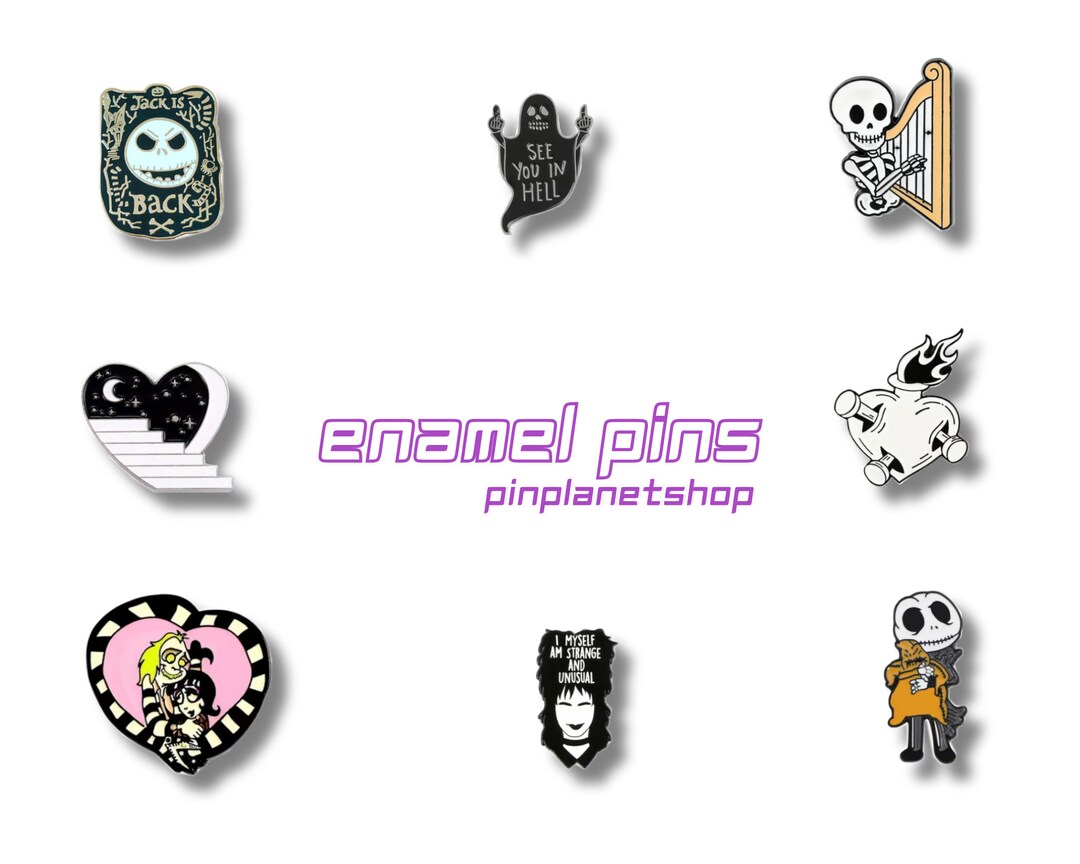 Cartoon Enamel Pins 90s Enamel Pins Ghost Enamel Pin Skeleton Pin Cute ...