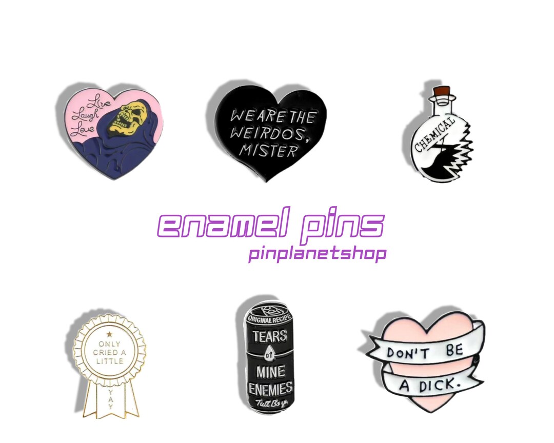 Heart Enamel Pins Weirdo Pins Tears of My Enemies Pin Funny Enamel Pin ...