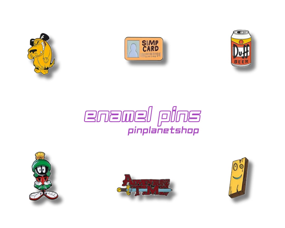 Cartoon Inspired Enamel Pins for Pin Collection, Pin Display, and ...