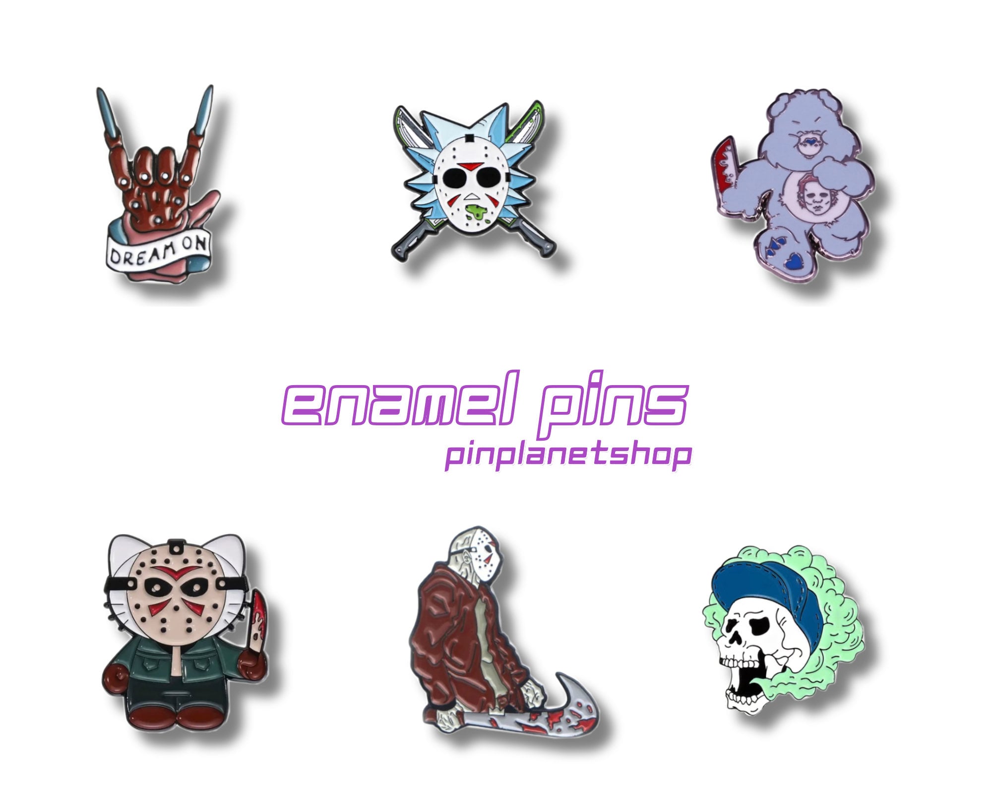 Enamel Pins Horror Movie - 80s Horror Theme - Terror Pins - HK ...