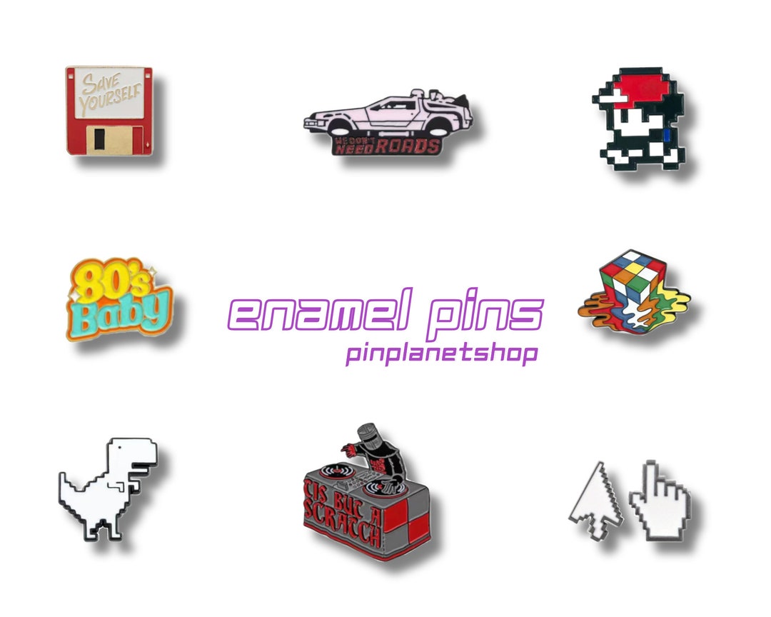 Nostalgic Enamel Pins 90s Enamel Pins 80s Enamel Pins Y2K Enamel Pins ...