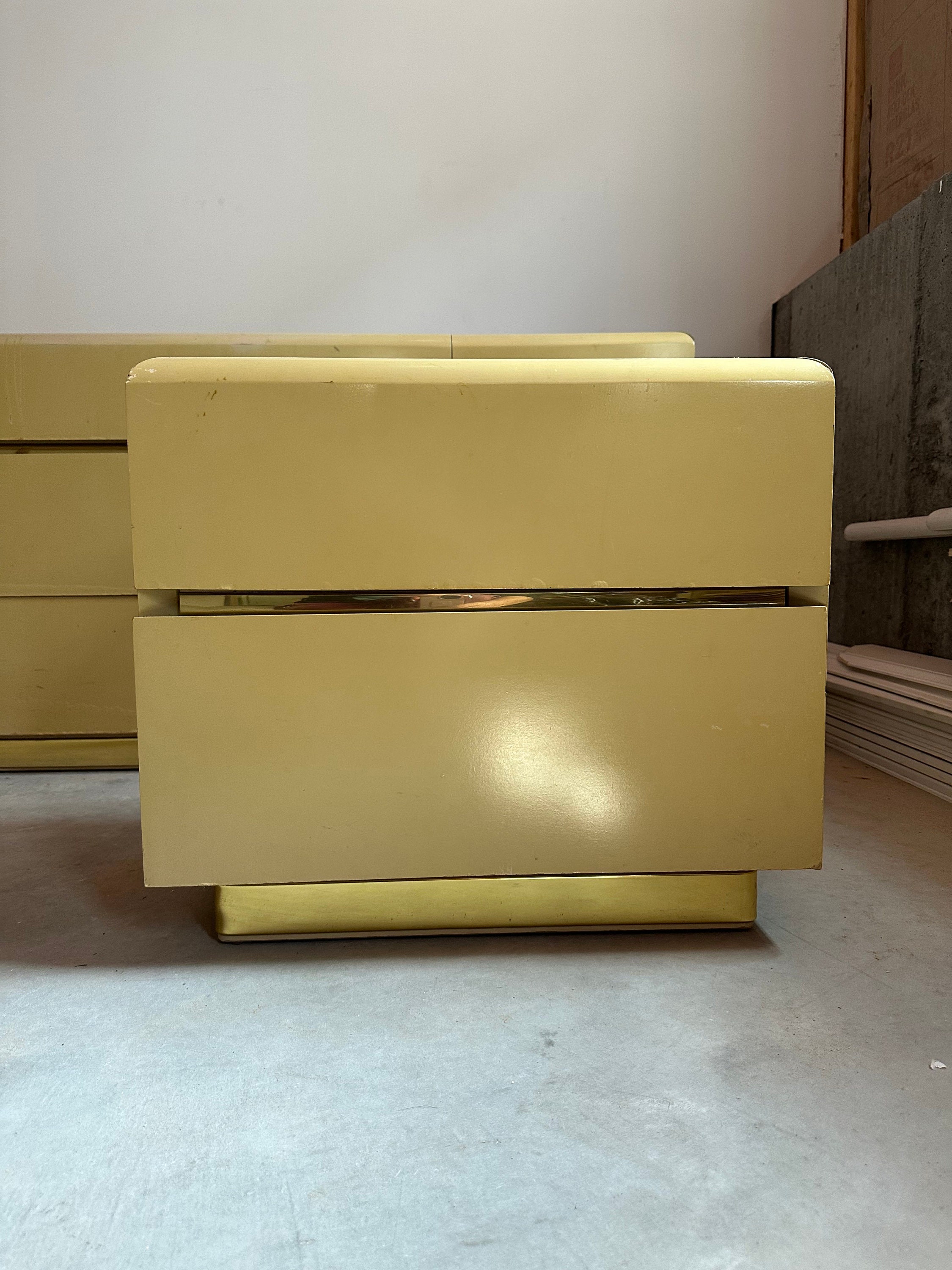 Lane 1980s Postmodern Cream & Gold Dresser Set: Chest of - Etsy