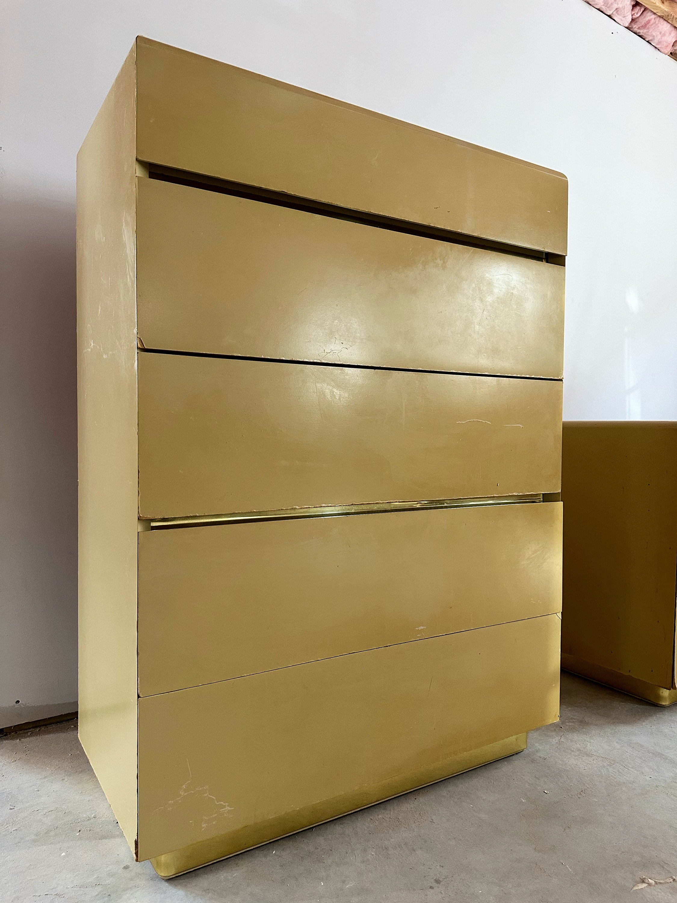 Lane 1980s Postmodern Cream & Gold Dresser Set: Chest of - Etsy