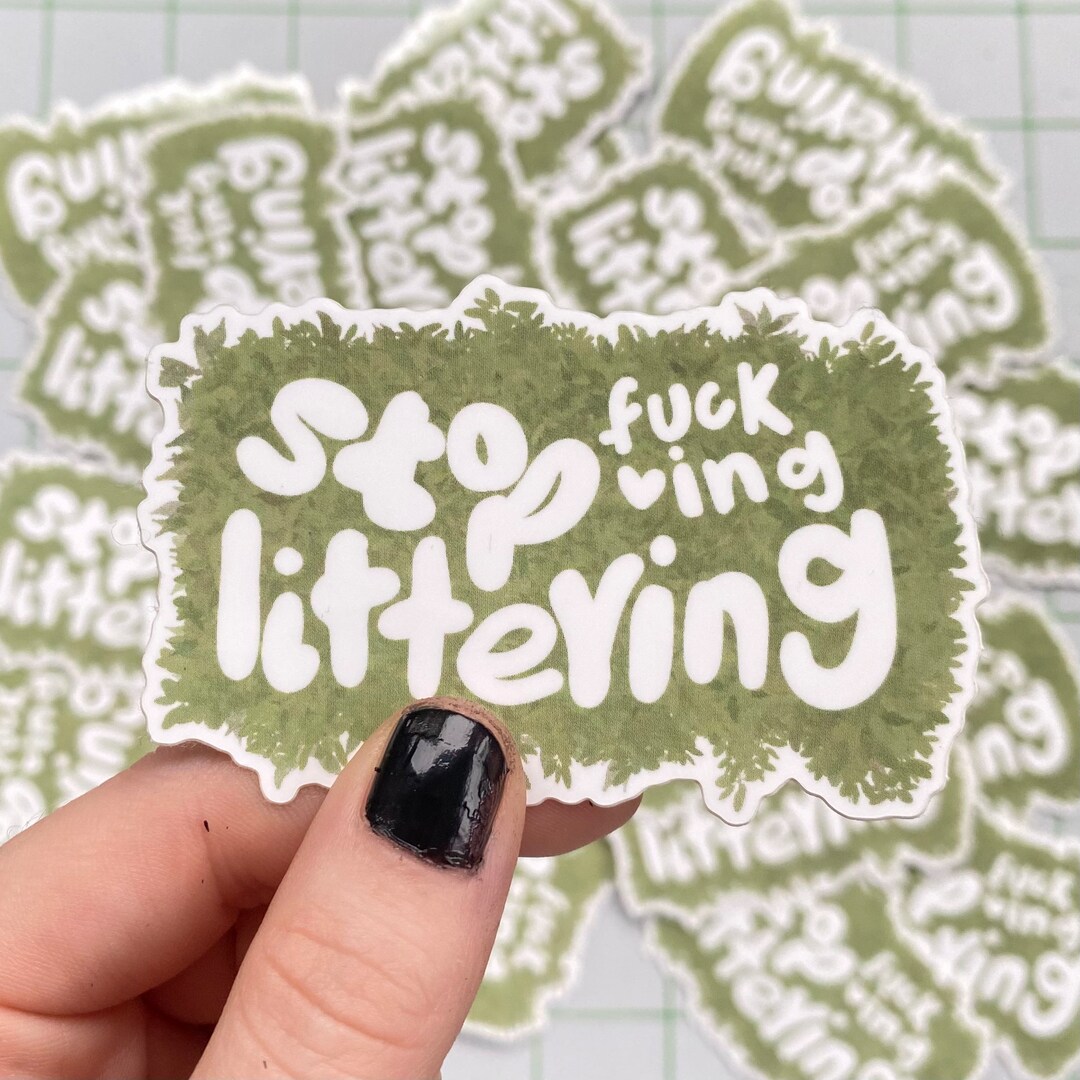 Stop F'ing Littering Sticker - Etsy
