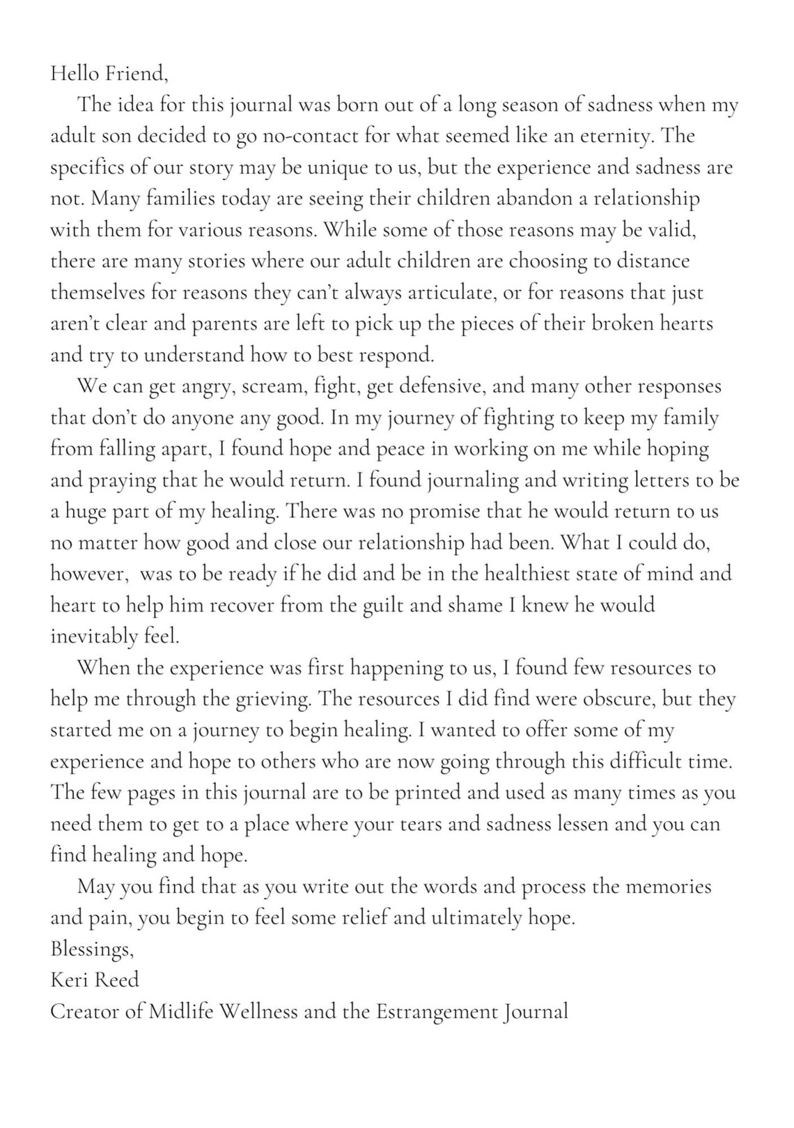 Estrangement Journal, No Contact Journal, Child Estrangement, Parent ...