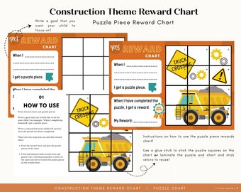 Construction Reward Chart Toddler Reward Chart Classroom Behavior Chart ...