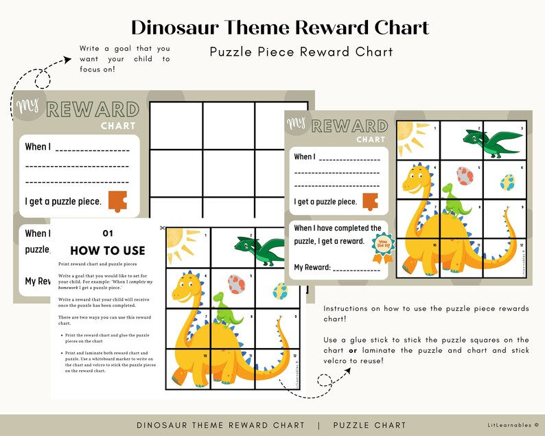 Dinosaur Reward Chart Bundle | Toddler Reward Chart | Classroom ...
