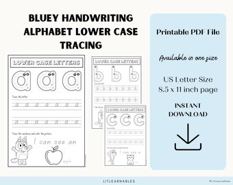 Bluey Letter Tracing Workbook - Etsy